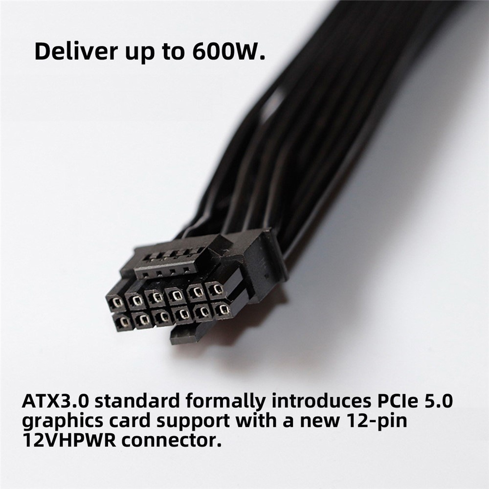 PW-003 12VHPWR ATX3.0 PCI-E 5.0 Power Cable to Dual ATX 8Pin for 3080 ...