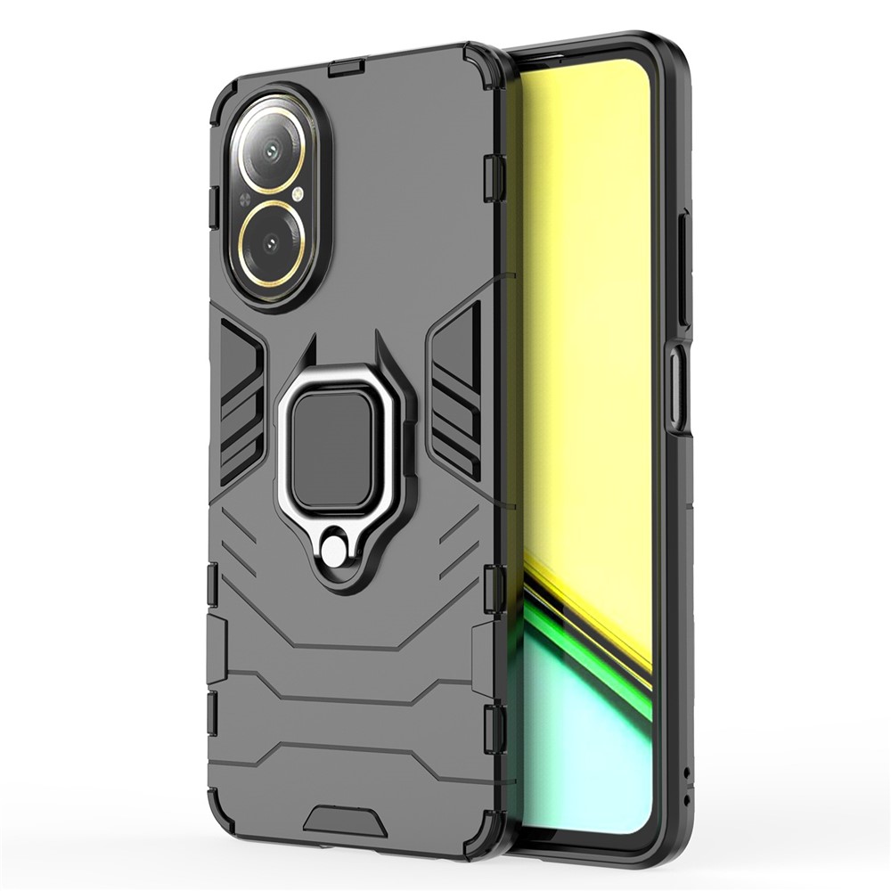 For Realme C67 4G Phone Case Ring Kickstand PC +TPU Hybrid Cover ...