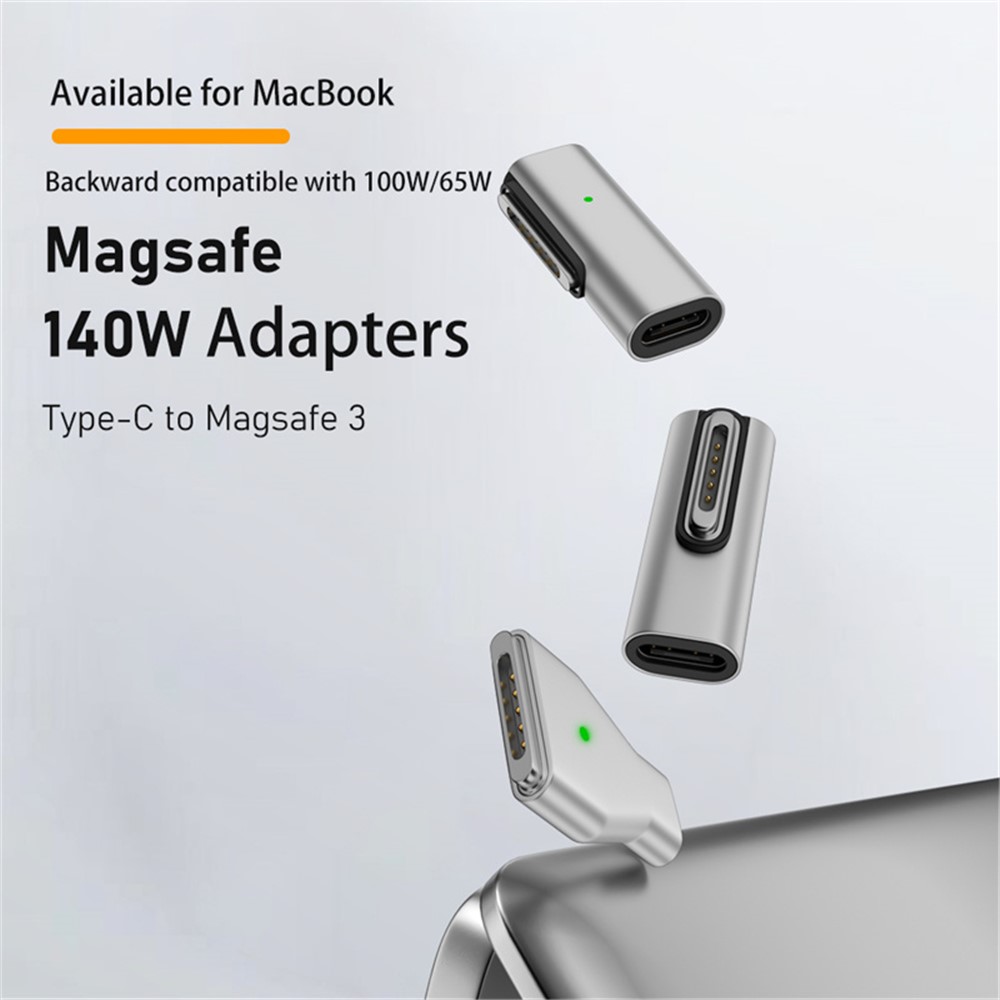Middle Bend PD 140W USB-C to Magnetic 3 Adapter for MacBook Charging ...