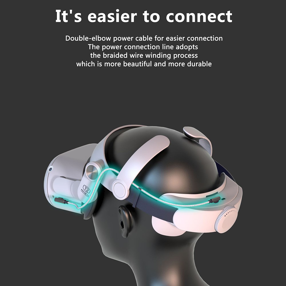 Fiit VR T2 Power For Oculus Quest 2 VR Cabeça da Cabeça Ajustável Banco ...