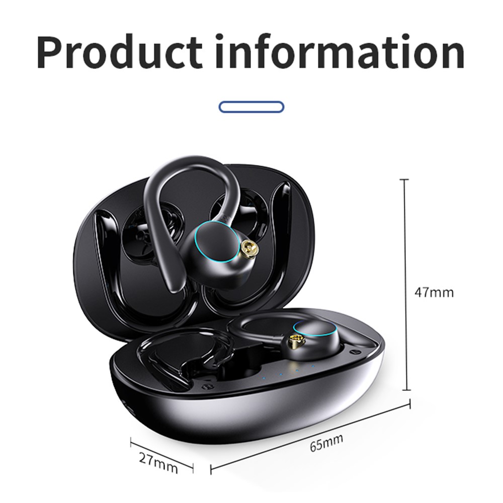 Покупайте YYK-580 TWS Bluetooth 5.2 Дизайн Ушей Учебный Крюк ...