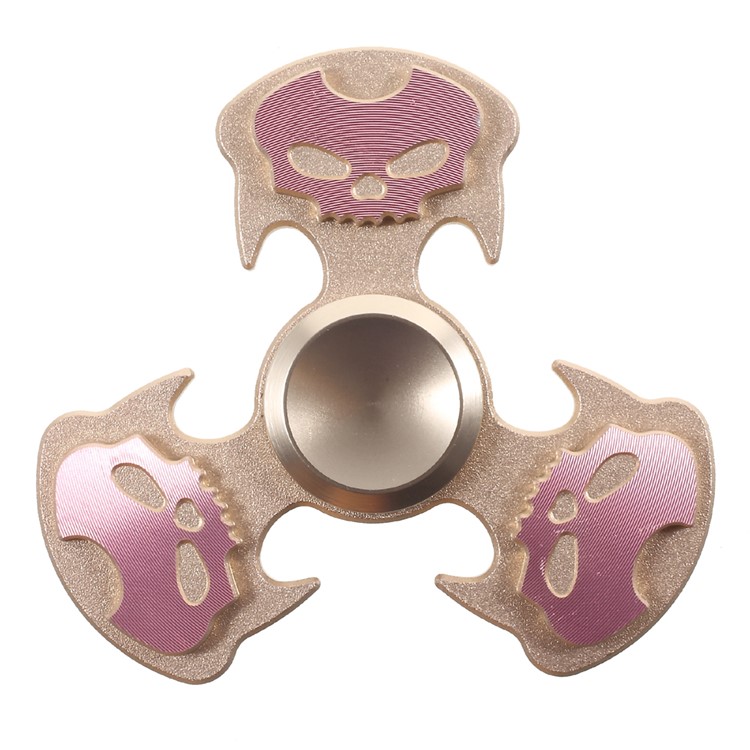 Cool Skull Tri-Spinner Fidget Stress and Anxiety Relief EDC Toy ...