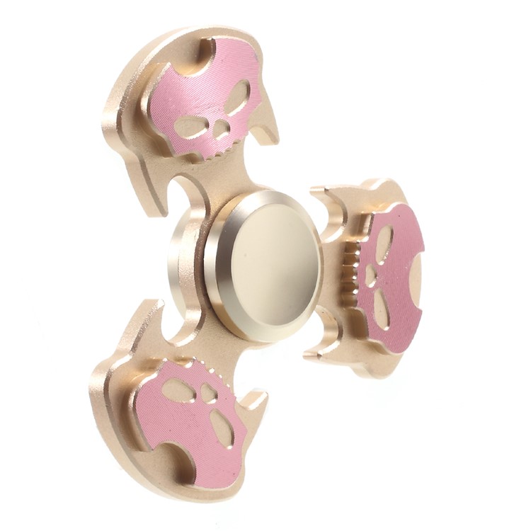 Cool Skull Tri-Spinner Fidget Stress and Anxiety Relief EDC Toy ...