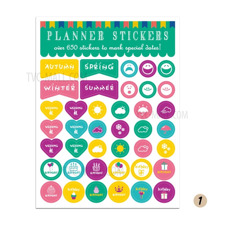 Wholesale 12 Sheets Essentials Planner Sticker Weekly Daily Schedule ...