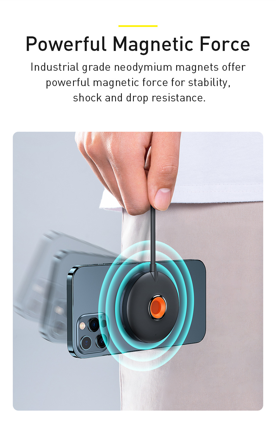 BASEUS Simple Magnetic Wireless Charger with Phone Charging Stand ...